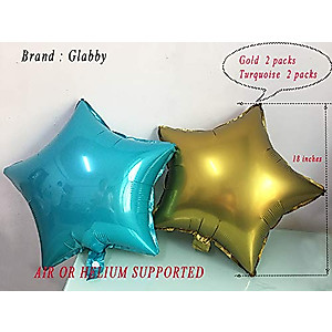 Birthday Decorations Mint Green Gold - Happy Birthday Balloons Chrome Green Set Foil Bannner for Kids Men Women Bday Party Decor Kit Supplies