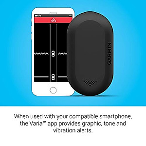 Garmin Varia RVR315, Cycling Rearview Radar with Visual and Audible Alerts for Vehicles Up to 153 Yards Away