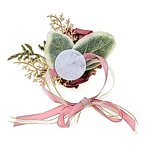 Daxi Events 6 PCS Rose Wrist Corsage for Bridesmaid, Mother of Bride and Groom Corsage, Girl Prom Flowers, Wedding Ceremony,  Anniversary, Homecoming, Bridal Shower(Dusty Rose)