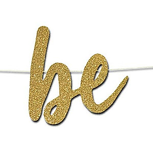 Bride to Be Banner - Premium Gold Glitter Cardstock Paper - Larger Text for Better Visibility - Perfect Decoration for Bridal Shower, Engagement, Bachelorette, Lingerie Party