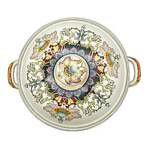 OLYTARU Nonstick Deep Enamel on Steel Stock Pot/Stockpot with Lid, 3 Quart (3L)