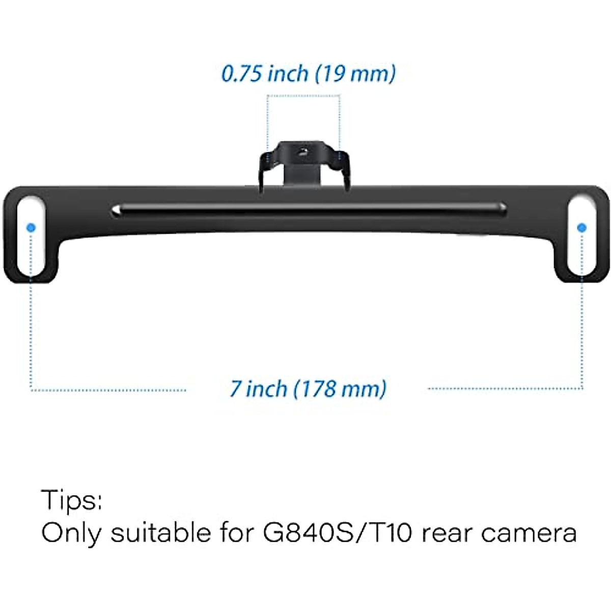 WOLFBOX Reverse Rear Camera License Plate Bracket, Car Dash Cam Mirror Camera Kit Rearview Camera Mount, Installation Holder for Backup View Camera(Suitable for G840S/T10)