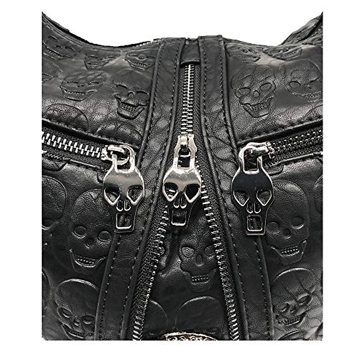 Cayla Women Handbag PU Leather Skull Tote Crossbody Shoulder Bag