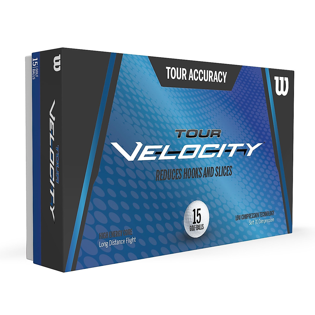 Wilson Sporting Goods Tour Velocity Accuracy 15-Ball Pack, White