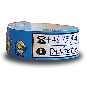 Infoband Child Safety ID Wristband - Pink Hearts