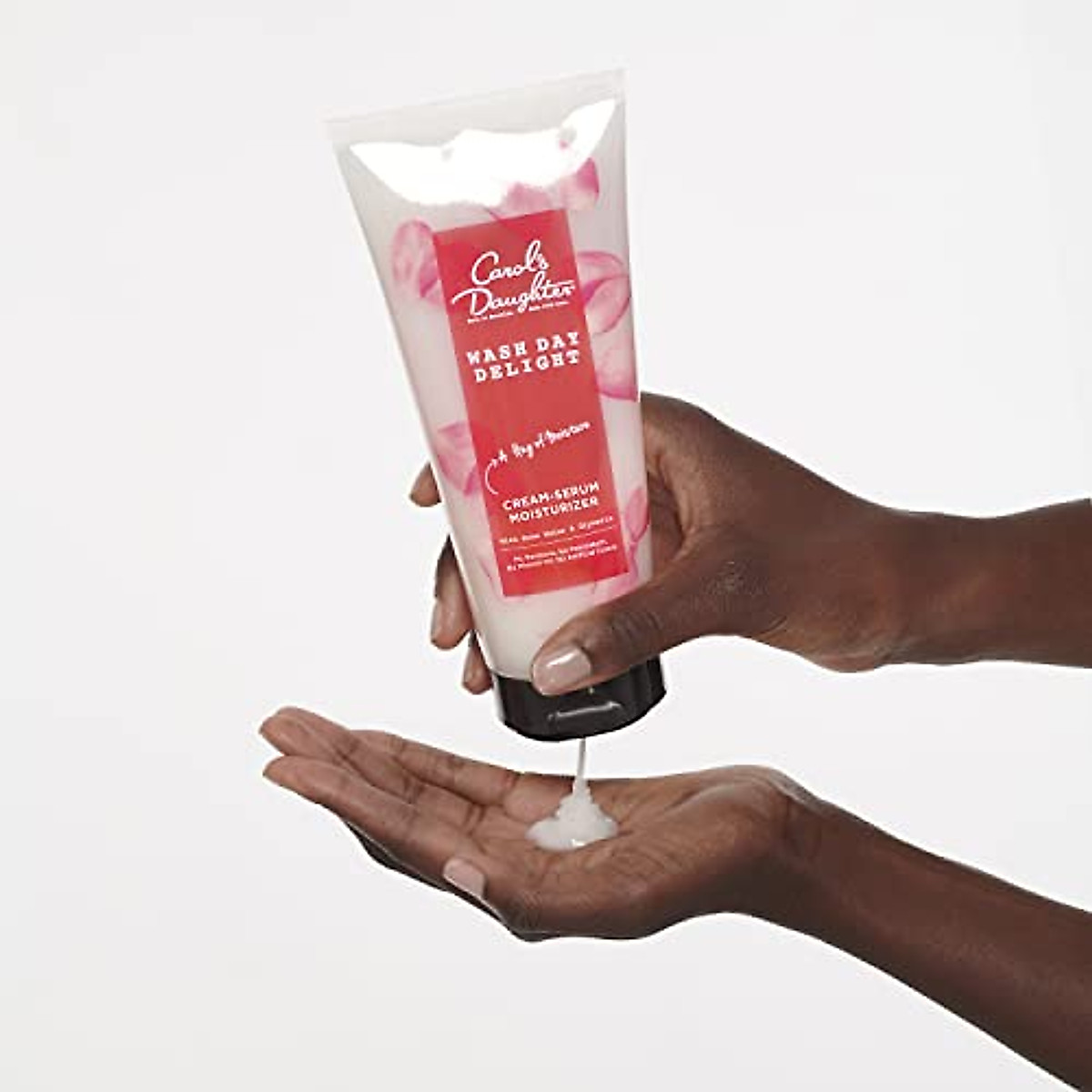 Carol's Daughter Wash Day Delight Cream Serum Moisturizer for Curly Hair, Anti-Frizz, Made with Rose Water and Glycerin, 6.8 Fl Oz