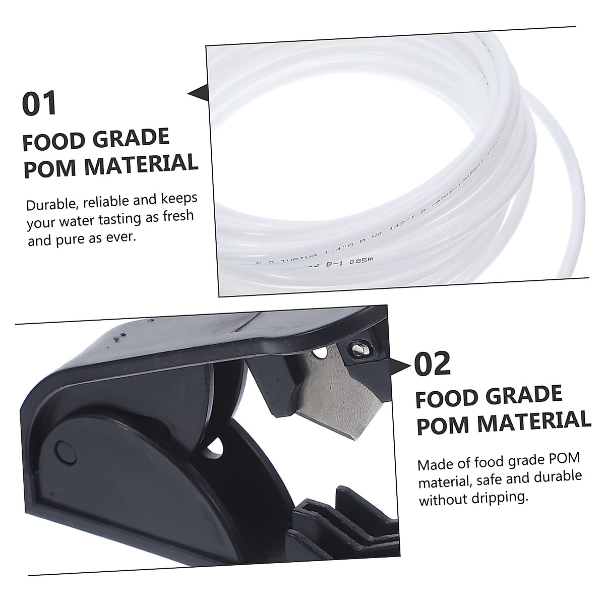 Angoily 1 Set Ice Machine Accessories Refrigerator Water Supply Kit Water Connection Kit 1/4 Tubing Water Line Splitter Fridge Water Line Kit Fittings Ao Cooler White Hose Water