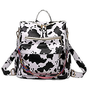 Leather Backpack Purse Women PU Leather Medium Size Backpack Fashion Theft Handbags and Shoulder Bag Travel Bags