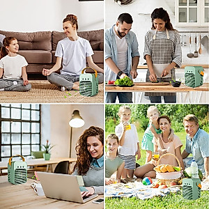 Portable Air Conditioner, Rechargeable USB Cordless Air Cooler, Personal Space Mini Evaporative Desk Fan, 3 Speeds Humidifier Misting Fan for Home, Office, Room