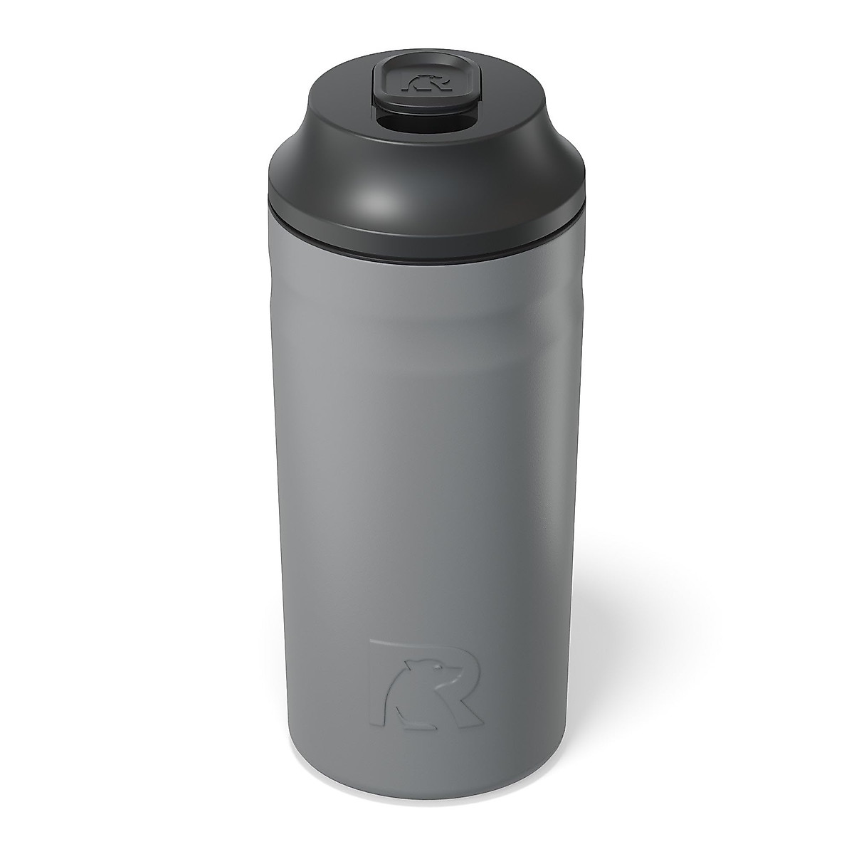 RTIC Can Chiller with Slider Lid, Graphite, Fits Various Sizes Including 12oz, 16oz, & Slim Cans, Double Wall Vacuum Insulated, Stainless Steel, Sweat Proof