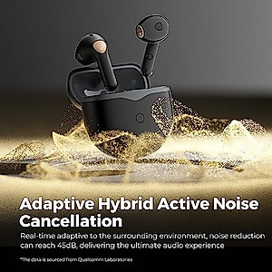 SoundPEATS Air4 Wireless Earbuds with Snapdragon Sound AptX Adaptive Lossless, QCC3071 Bluetooth 5.3 Earbuds with Boost Bass, Multipoint Connection, 6-Mic CVC, Low Latency, 26Hrs, IPX4 Rated