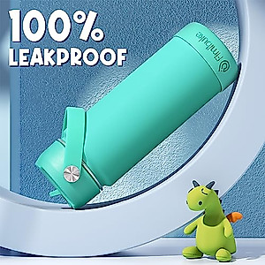 Fimibuke Kids Insulated Water Bottle, 18oz BPA FREE Kids Cup with Straw Double Wall Vacuum Tumbler 18/8 Stainless Steel Leak Proof Toddler Water Bottle for School Boys Girls (2 Pack,Underwater World)