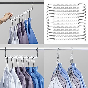 HOUSE DAY Magic Hangers Space Saving Hangers for Clothes Hangers Space Saving Wardrobe Clothing Hanger Organizer Closet Space Saver Hangers (12 Pack)
