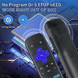 2Pcs New Remote Control Replaced for Roku TV, Compatible for TCL Roku,for Hisense Roku,for Onn Roku【Not for Roku Stick,Box and Players】