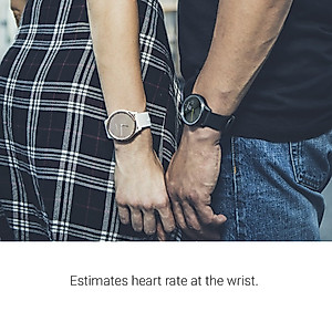 Garmin vivomove HR, Hybrid Smartwatch for Men and Women, Onyx Black with Light Tan Suede Band