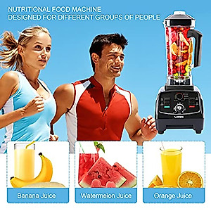 XiSHUAi Blender Professional Countertop Blender for Kitchen, 2200W High Speed Smoothie Blender Machine for Shakes and ice, commercial blender with Timer, 68OZ BPA-Free Jar Pitcher, Veggies Maker, Black