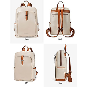 BOSTANTEN Leather Laptop Backpack Purse Casual College Casual Bags Daypack and Womens Wallet Genuine Leather Wallets Large Capacity Cash Cluth Purses