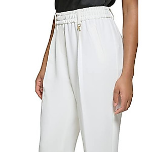 Karl Lagerfeld Paris Women's Everyday Relaxed Casual Pant, Soft White, 6