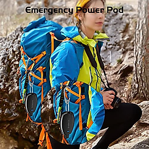 SHENMZ Mini Emergency Power Pod, [1500mAh] Keychain Portable Charger, Ultra-Compact External Fast Charging Power Bank Battery Pack Compatible for Android Phone-Black