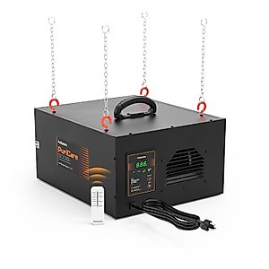 Purisystems Air Filtration System 3-Speed Remote, Built-in Ionizer, PuriCare 500IG Hanging Air Filter w/RF Remote for Woodworking, Garage Air Purifier, Shop Dust Collector, up to 500 sq. ft (500 CFM)