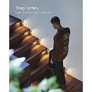 JACKYLED Solar Deck Lights Outdoor 16 Pack, Solar Step Lights Waterproof LED Solar Powered Outdoor Lights for Deck Stair Fence Railing Wall Garden Backyard