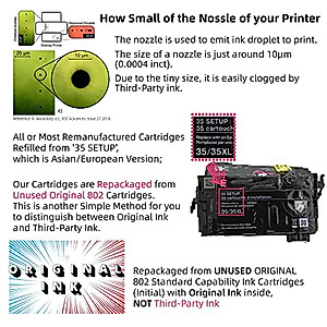 OneMoreBuck Repackaged 802 Orginal Ink Cartridges for 802 T802 to use with WF-4730 WF-4734 WF-4740 WF-4720 EC-4020 EC-4030, 4 Colors (Black, Cyan, Magenta, Yellow)