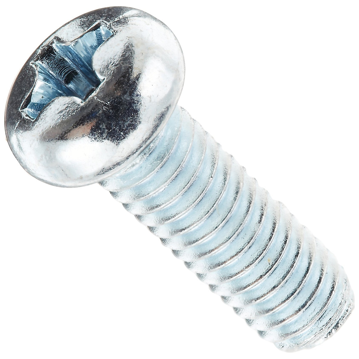 Small Parts Steel Pan Head Machine Screw, Zinc Plated, Meets JIS B1111, #2 Phillips Drive, M4-0.7 Thread Size, 12 mm Length, Fully Threaded, Imported (Pack of 50)