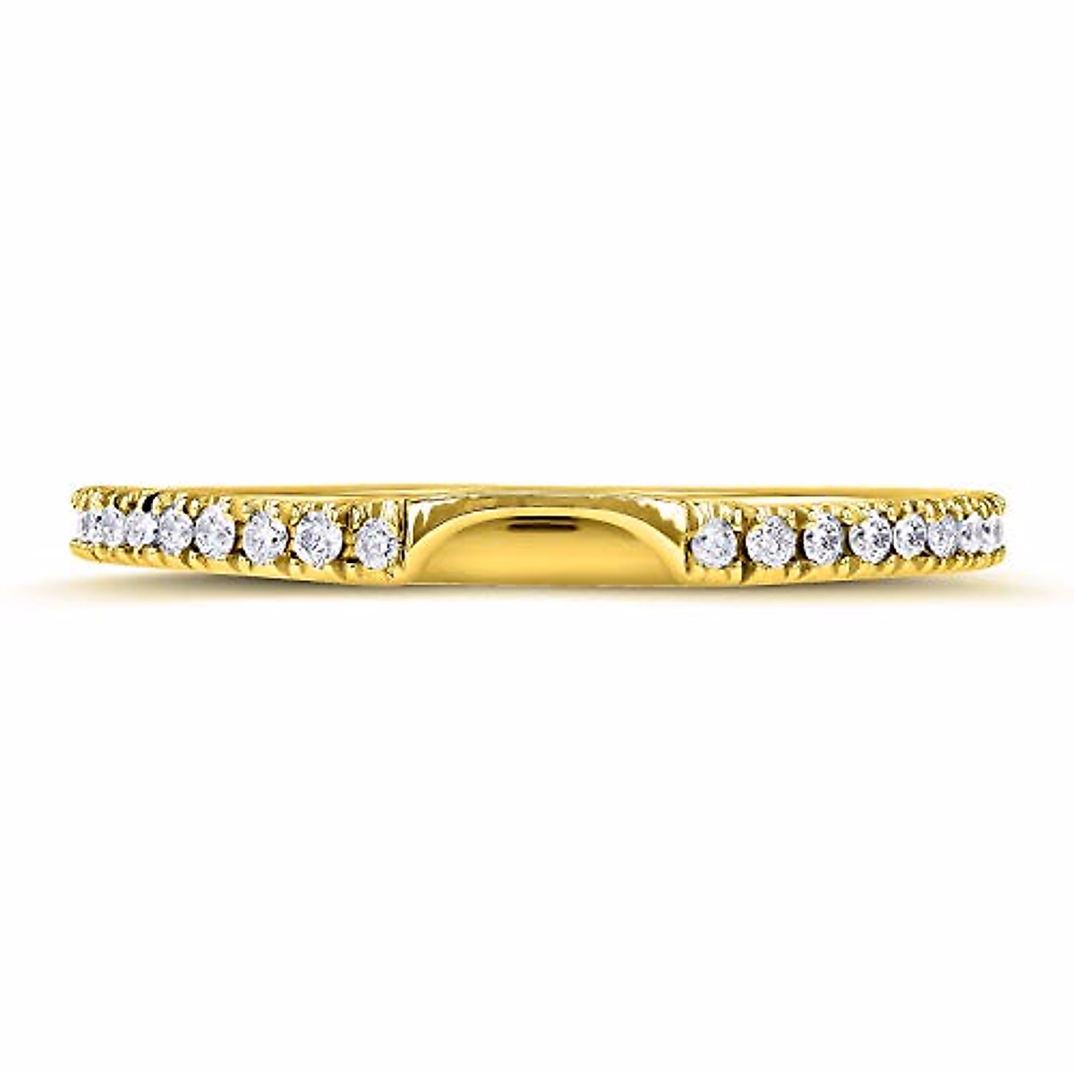 Kobelli Notched Diamond Wedding Band 1/8 CTW in 14k Gold - 7.5 / yellow-gold