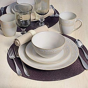 Pfaltzgraff Amelia Cream 16-Piece Dinnerware Set, Assorted