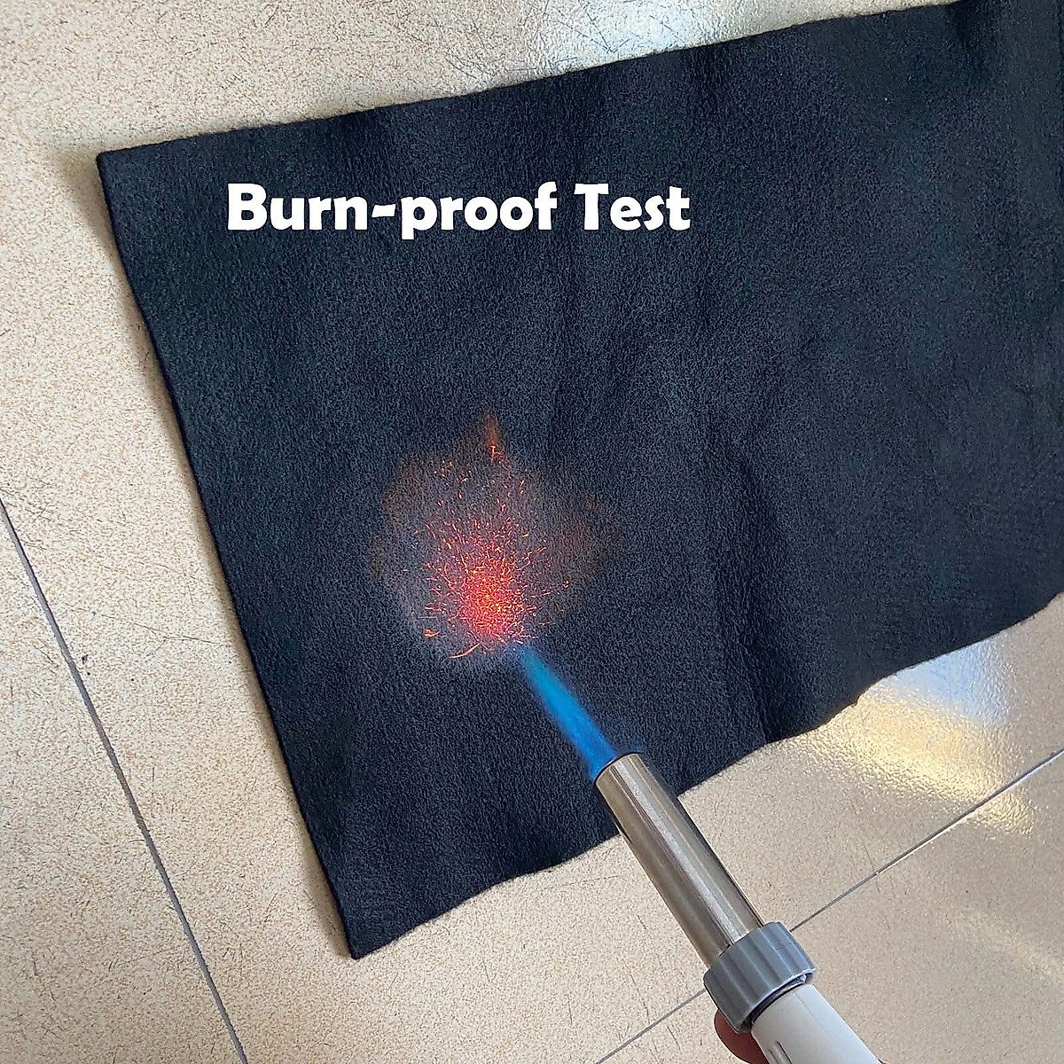 2 Pack Welding Blanket Fireproof Tarp Heat Resistant Material Up To 1800°F Flame Retardant Fabric Carbon Felt for Grill Stove Pit Soldering Welders Plumbers 12 by 27 Inches