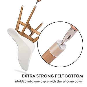 Aneaseit Chair Leg Floor Protectors - Felt Bottom Silicone Pads for Hardwood Floors & Furniture Feet - Chair Leg Caps - Rubber Caps for Chairs - Floor Protectors for Furniture