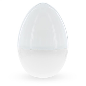 BestPysanky Giant Two-Tone White Plastic Easter Egg 12 Inches