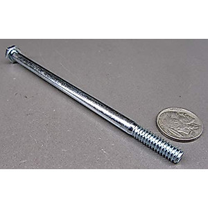 Grade 5 Zinc Steel Hex Bolts RH PT 1/4"-20 x 5.00" Length 50 pcs