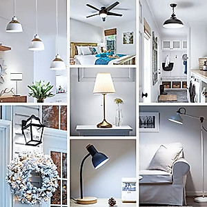 Maylaywood A19 LED Light Bulbs, 60 Watt Equivalent LED Bulbs, Daylight White 5000K, 850 Lumens, E26 Standard Base, Non-Dimmable, 9W Bright White LED Bulbs for Living Room Bedroom Home Office, 4-Pack