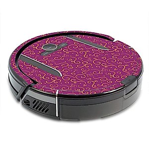 MightySkins Skin Compatible with Shark Ion Robot R85 Vacuum Minimal Cover - Magenta Swirls | Protective, Durable, and Unique Vinyl wrap Cover | Easy to Apply, Remove | Made in The USA