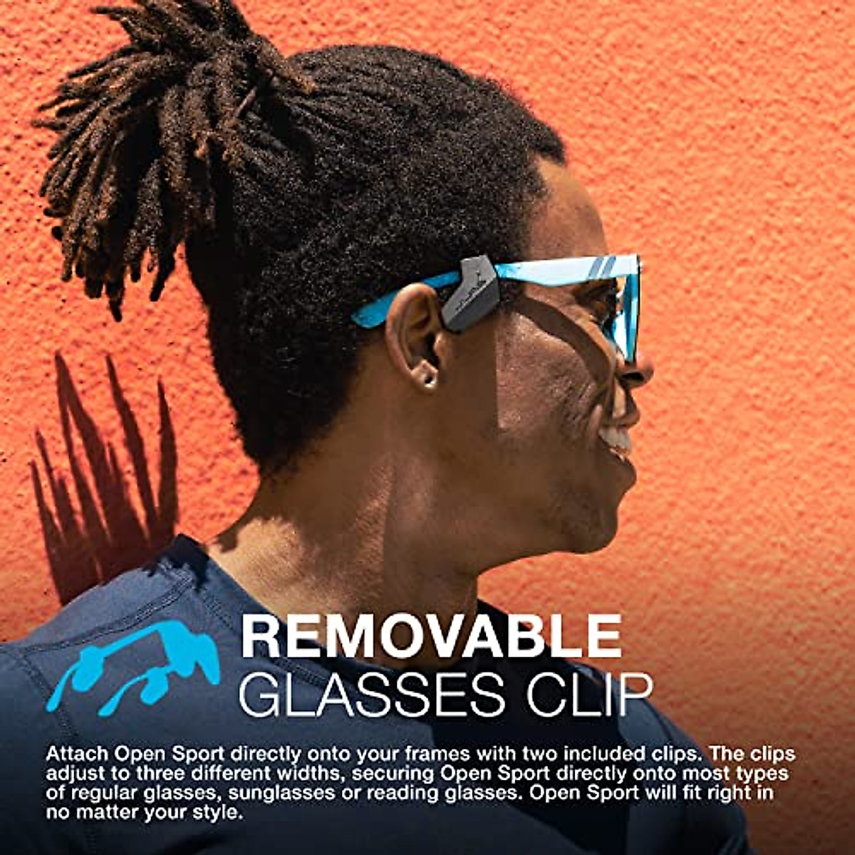 JLab Open Sport Open-Ear Wireless Earbuds - 24+ Hours Battery Life