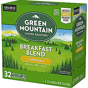Green Mountain Coffee Roasters Breakfast Blend Keurig Single-Serve K-Cup Pods, Light Roast Coffee, 32 Count