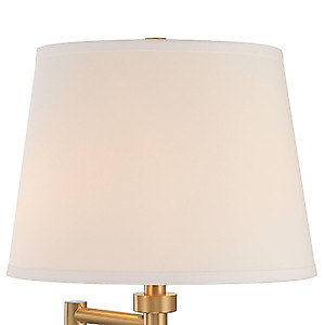 Possini Euro Design Camber Workstation Warm Gold Swing Arm Desk Lamp with Outlet and USB Port