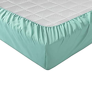 Comfort Spaces CS20-0118 Microfiber Set 14" Deep Pocket, Wrinkle Resistant All Around Elastic-Year-Round Cozy Bedding Sheet,6 pcs, Matching Pillow Cases, Queen, Aqua