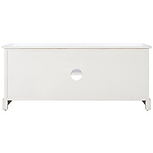 SAFAVIEH Home Collection Landers Distressed White 4-Drawer Media Stand (up to 55-inch Flat Screen TV)