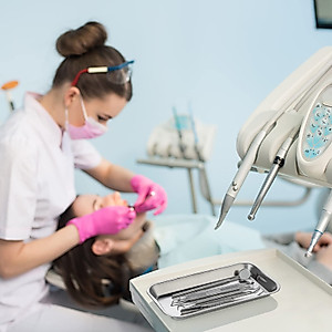 GETTON 4 Pack Small Surgical Tray, 201 Stainless Steel Tray with Seamless Trays and Moderate Edge Height for Lab Dental Tattoo Piercing Instruments Organizer, Silver