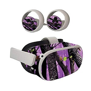 MightySkins Skin Compatible with Oculus Quest 2 - Purple Tree Camo | Protective, Durable, and Unique Vinyl Decal wrap Cover | Easy to Apply, Remove, and Change Styles | Made in The USA