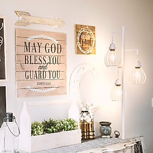 Brightech Teardrop LED Floor Lamp – Tree Standing Lamp with 3 Elegant Cage Heads & Edison Bulbs – Standing Lamp for Living Rooms & Offices – Tall Standing Lamp Ideal for Bedroom Reading – Alpine White