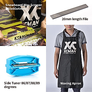 XCMAN Complete Ski Snowboard Tuning and Waxing Kit with Waxing Iron,Ski Training Wax,Edge Tuner,Ptex,Ski Waxing Brush,Waxing Scraper