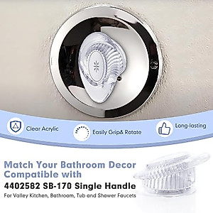 ZephyrJazz Clear Sb-170 Single Handle, for Use with Valley Kitchen, Lavatory and Tub and Shower Faucets, Acrylic, 2-7/8" W x 1-3/4" Base