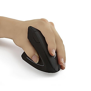 Wireless Mouse Ergonomic Vertical Left-Handed Mouse Ergo LED Light High Precision Optical Cordless Lightweight Left Hand Mice Women Men Gift for PC Computer Laptop Mac Office,1600 DPI,Side Buttons