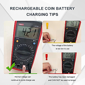 CT-ENERGY Rechargeable CR2450 Batteries 4 Pack with Coin Button Battery Charger,3.7V Rechargeable Lir2450 Battery 120mAh