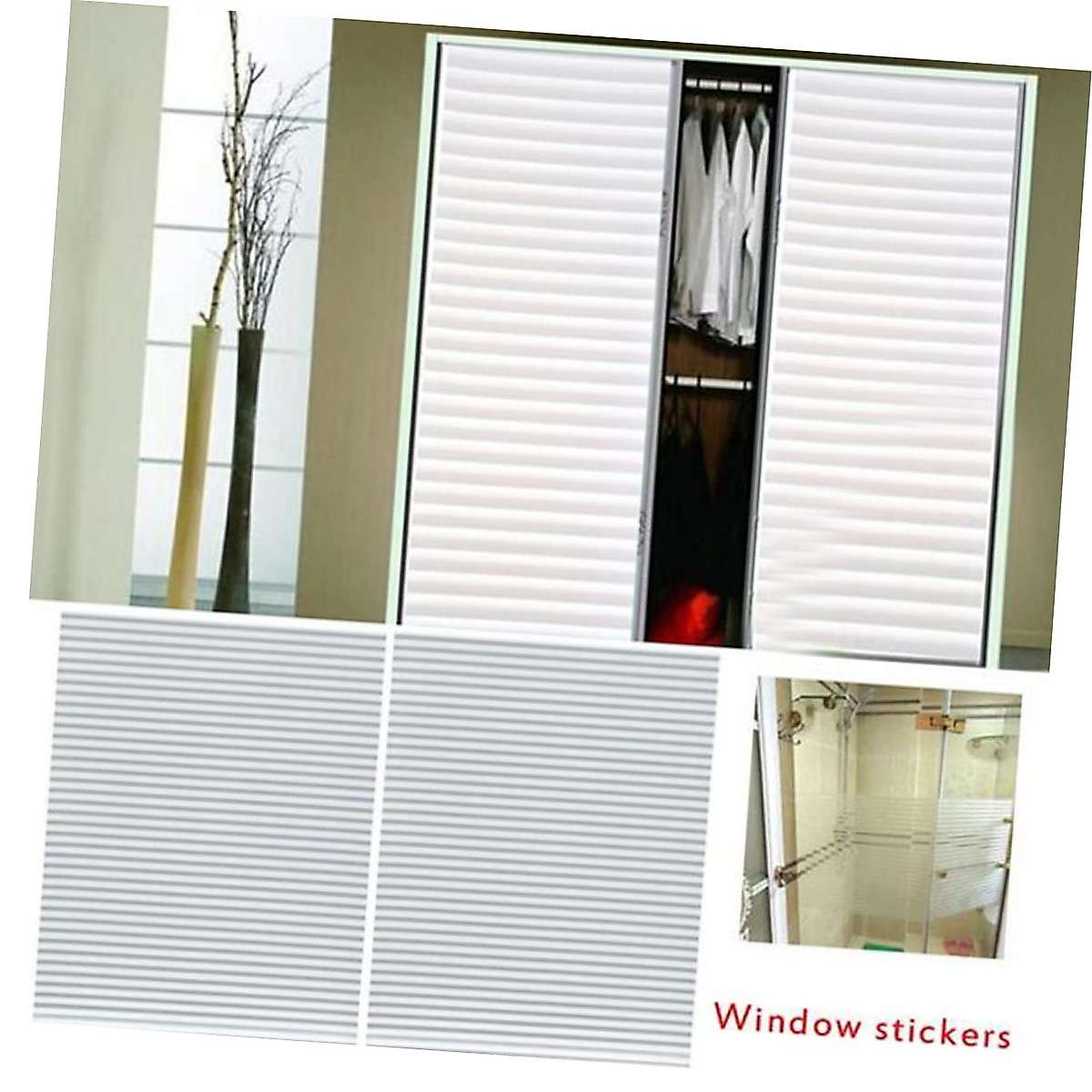 3pcs Window Stickers Window Adhesive Film Window Film