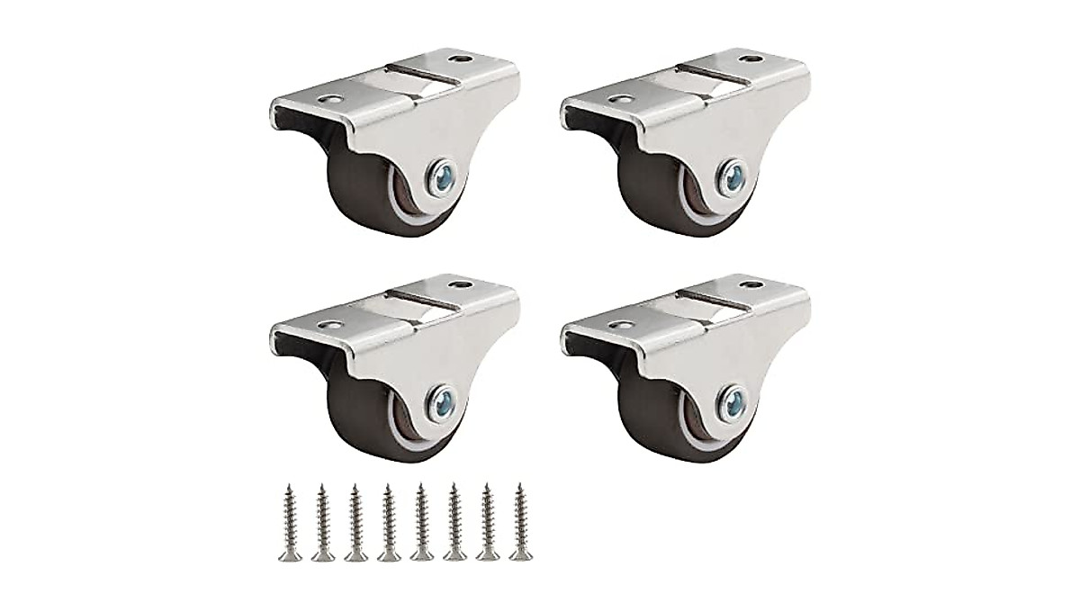 Waziaqoc Heavy Duty 1 Inch Caster Wheels – 4 Pack