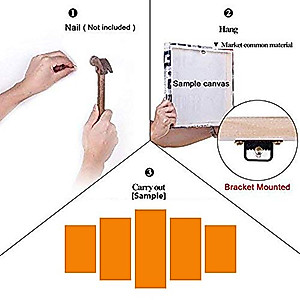 Nature Calligraphy Animal Scenery Elk Wall Art Deer Canvas Hunting Wall Decor Deer Decor for Living Room Wall Decor Deer Wall Art Deer Pictures Large 5 Panel Printed Painting Framed [60''W x 32''H]